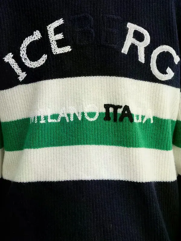 Iceberg Intarsia Striped Sweater