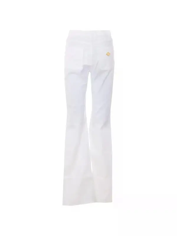 Elisabetta Franchi Slim Fit Logo Button Trousers