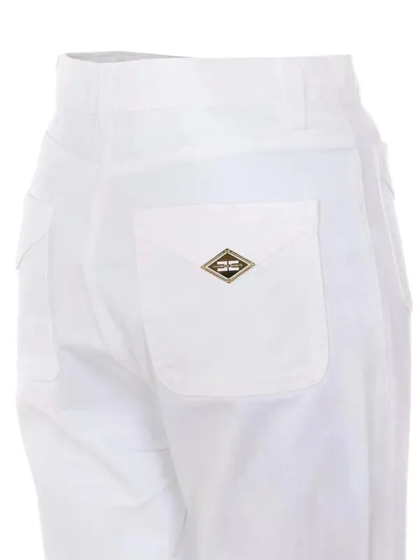 Elisabetta Franchi Slim Fit Logo Button Trousers