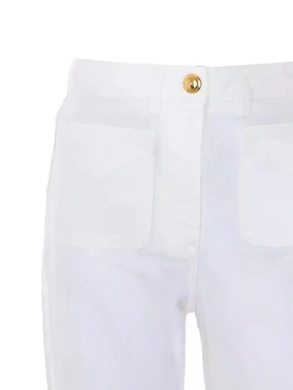Elisabetta Franchi Slim Fit Logo Button Trousers