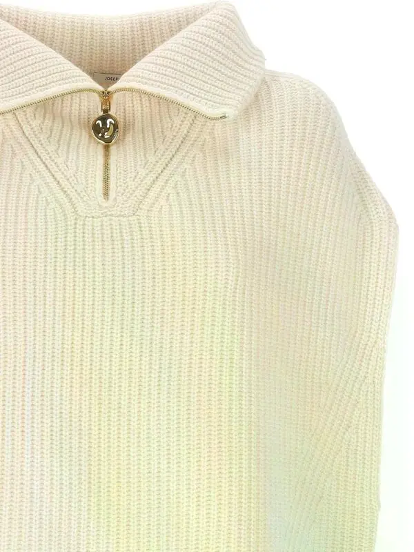 JOSEPH Half-zip Funnel-neck Top