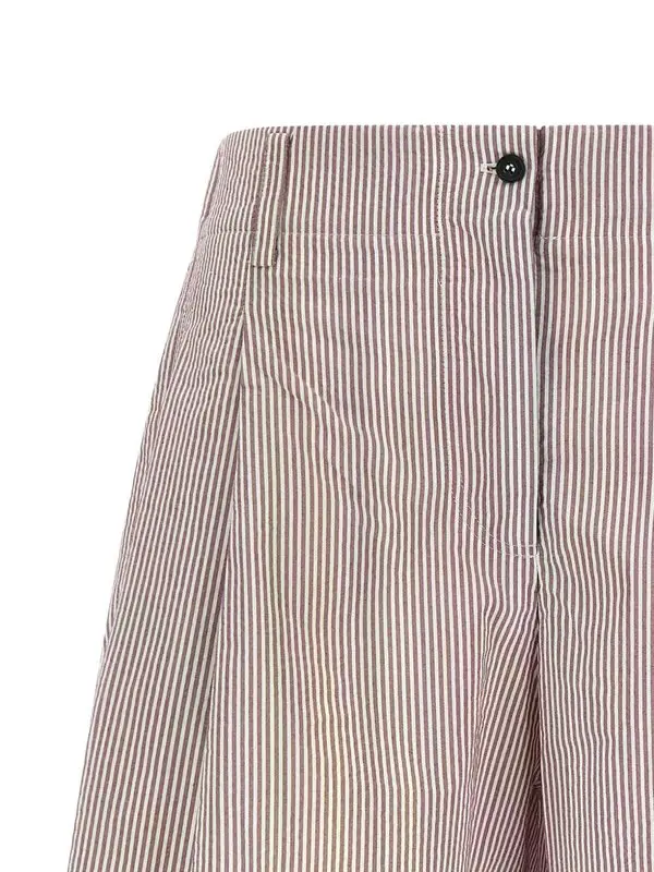 Brunello Cucinelli Button-fastening Striped Shorts - Brown