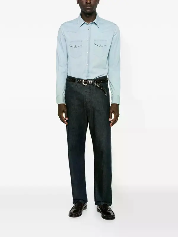 TOM FORD Chest-pocket Denim Shirt - Blue