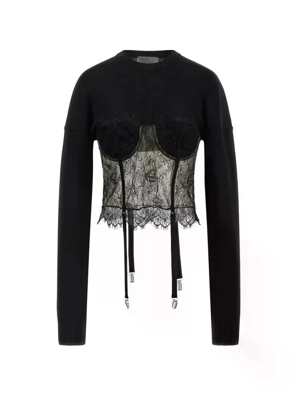 Giuseppe Di Morabito Long-sleeve Lace Sweater