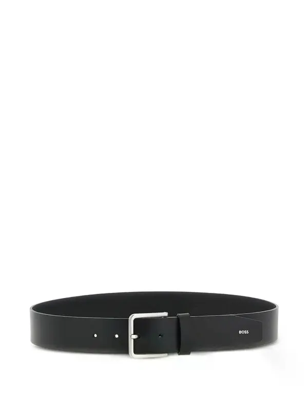 BOSS Leather Belt With Metal Buckle