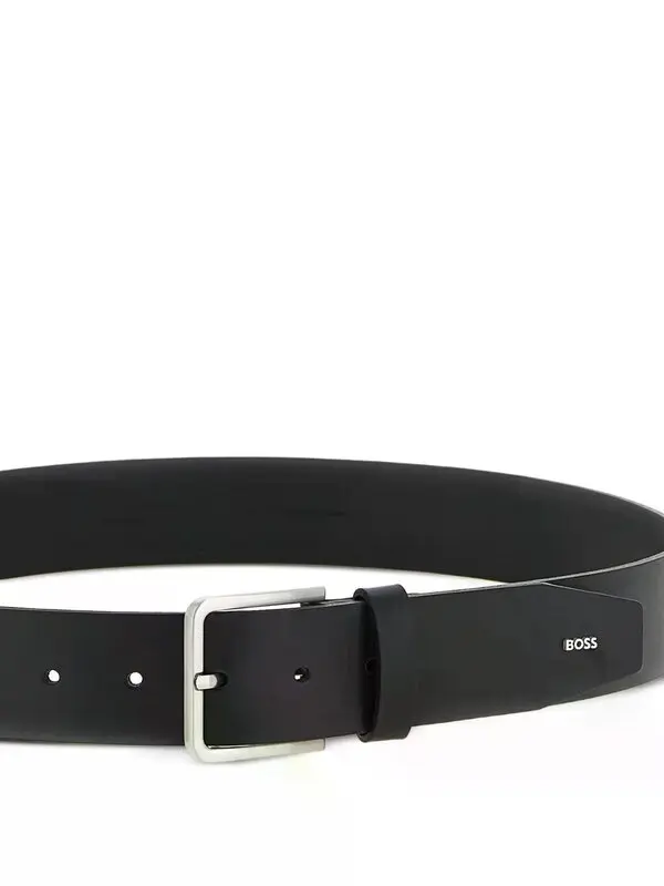 BOSS Leather Belt With Metal Buckle