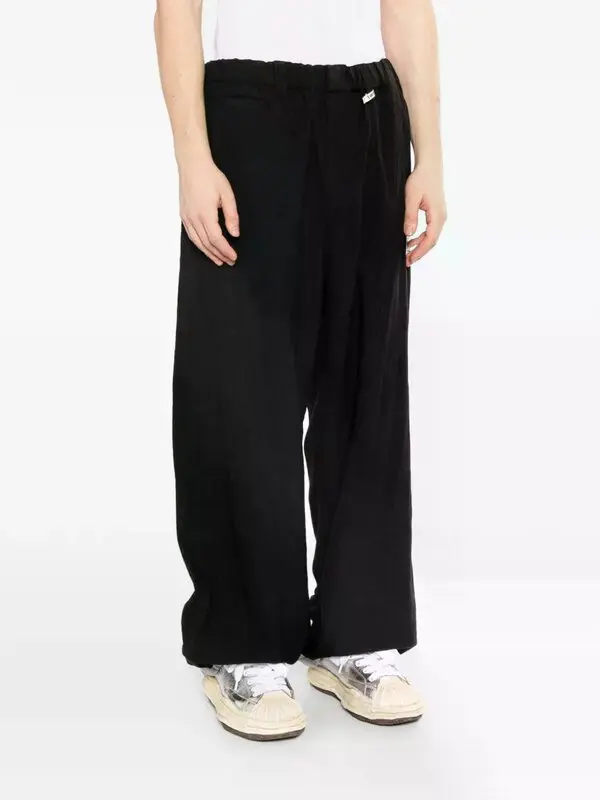 Mihara Yasuhiro Layered Wool Trousers - Black