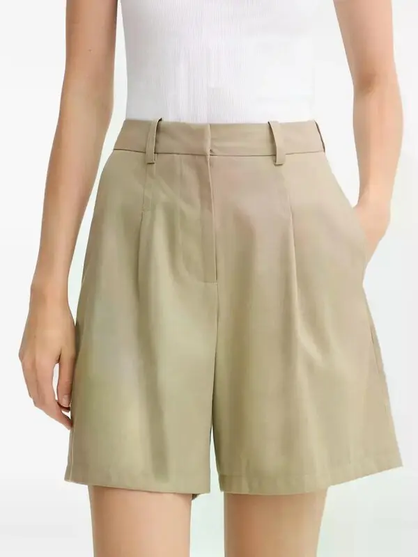 IRO PARIS Solenna Pleated Shorts - Neutrals