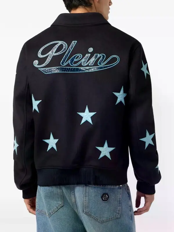 Philipp Plein Star-print Wool Shirt Jacket