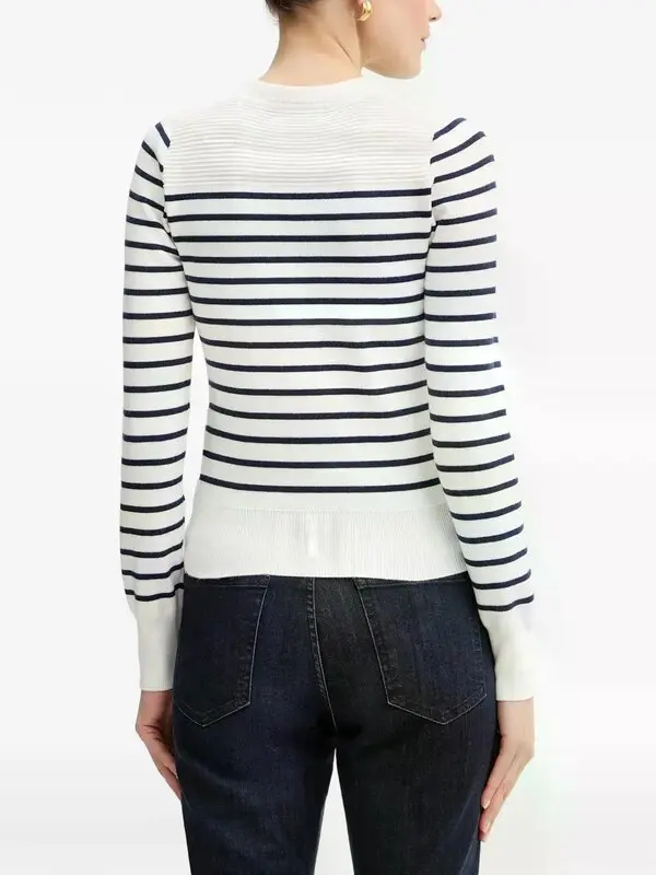 Guess Striped Knit Top - White