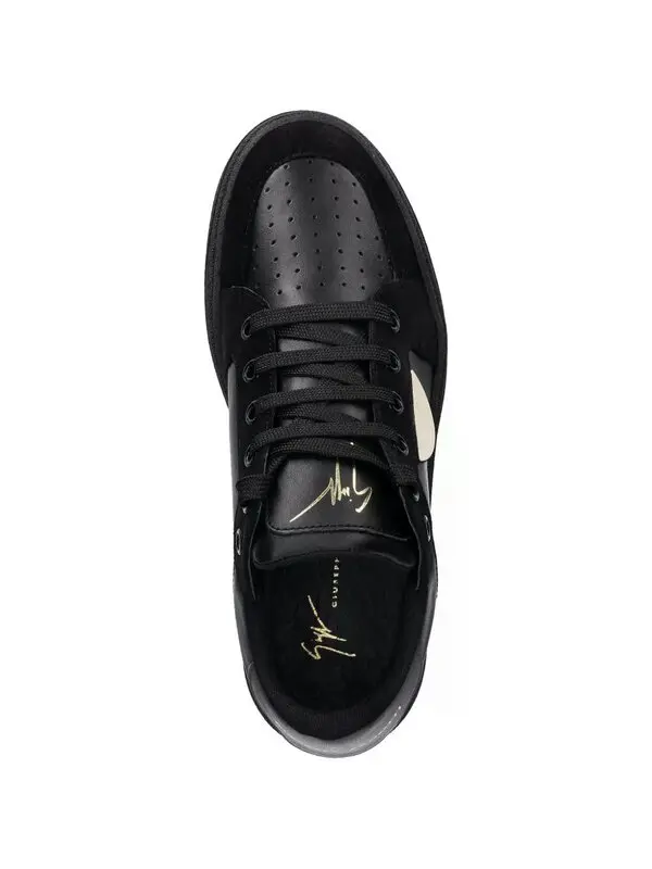GIUSEPPE ZANOTTI Gz94 Perforated-design Sneakers - Black