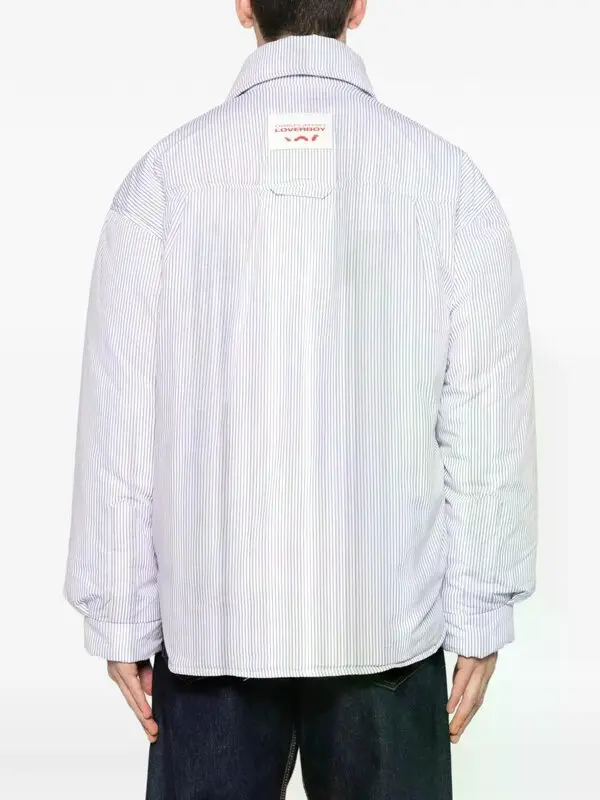 CHARLES JEFFREY Striped Puffer Jacket