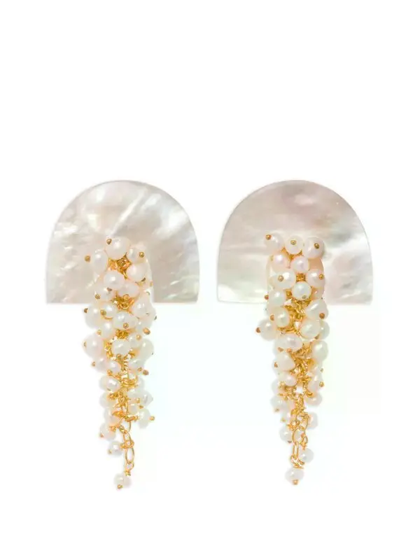 FREYA ROSE Hakuro Midi Pearl Earrings - White