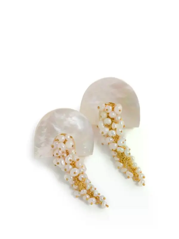 FREYA ROSE Hakuro Midi Pearl Earrings - White