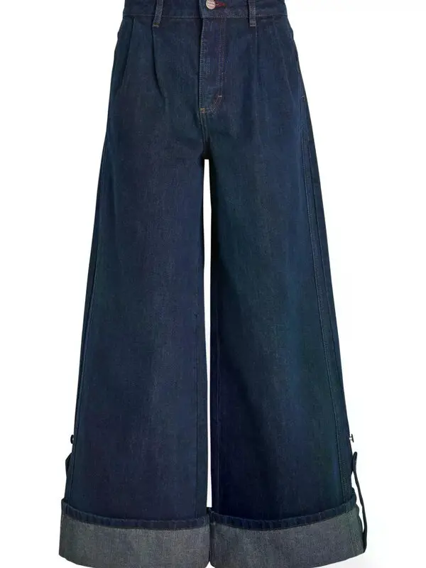 DAMSON MADDER Pleated Cuff Culottes Jeans