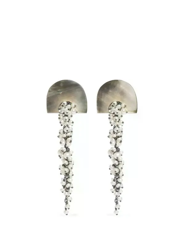 FREYA ROSE Hakuro Drop-design Earrings - Grey