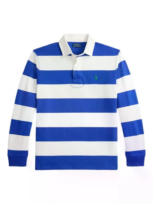 Polo Ralph Lauren Striped Long-sleeve Polo Shirt - Blue