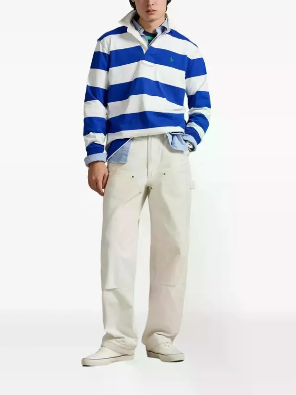 Polo Ralph Lauren Striped Long-sleeve Polo Shirt - Blue