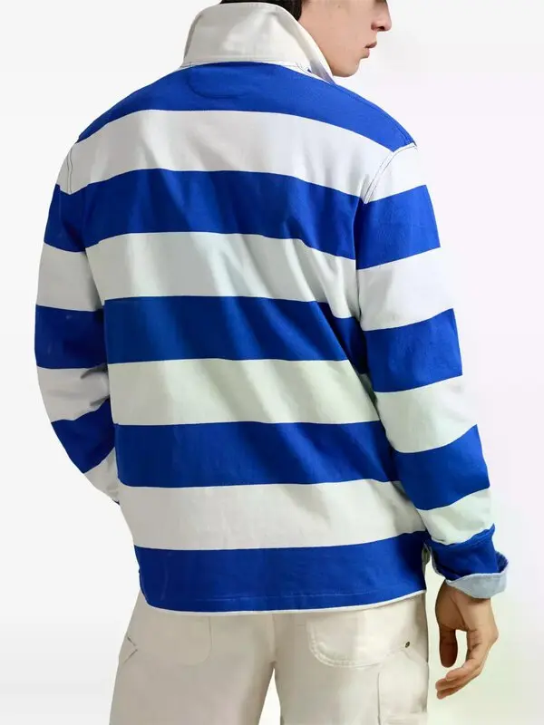 Polo Ralph Lauren Striped Long-sleeve Polo Shirt - Blue