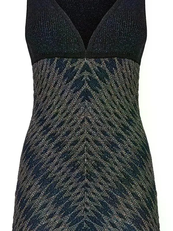 Missoni Diamond-patterned V-neck Maxi Dress
