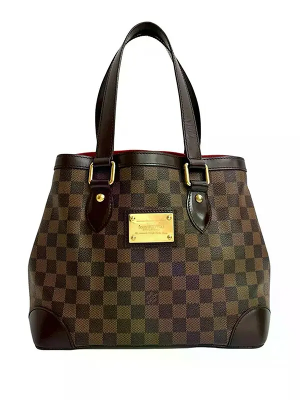 LOUIS VUITTON 2007 Damier Ebene Hampstead Pm Tote Bag - Brown