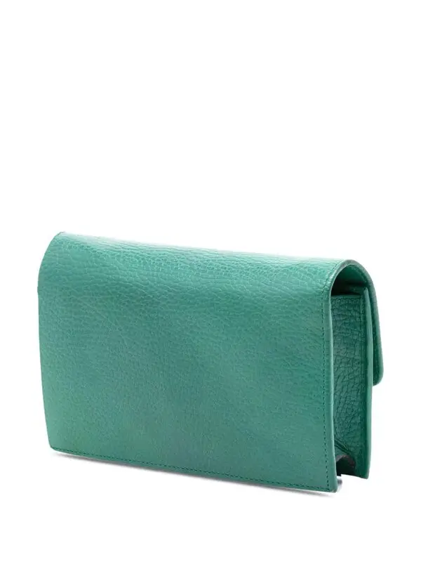 Gucci 2016-2025 Interlocking G Dollar Calfskin Wallet On Chain Crossbody Bag - Green