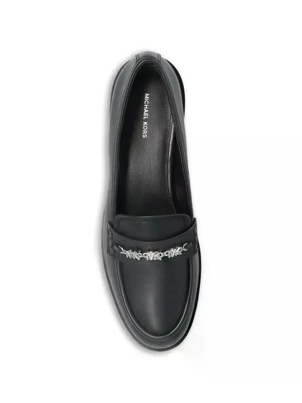 Michael Kors Dina Chain Calf Leather Pumps - Black