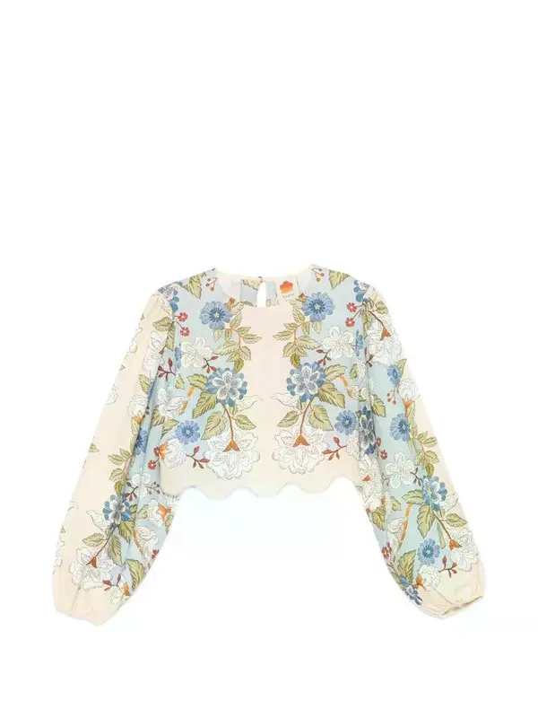 Farm Rio Green Garden Blouse
