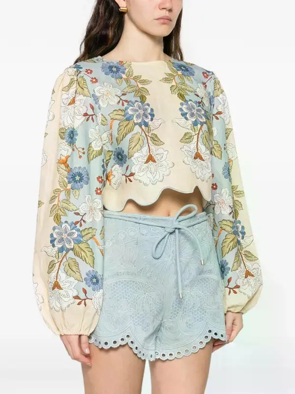 Farm Rio Green Garden Blouse