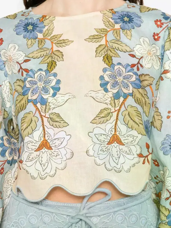 Farm Rio Green Garden Blouse