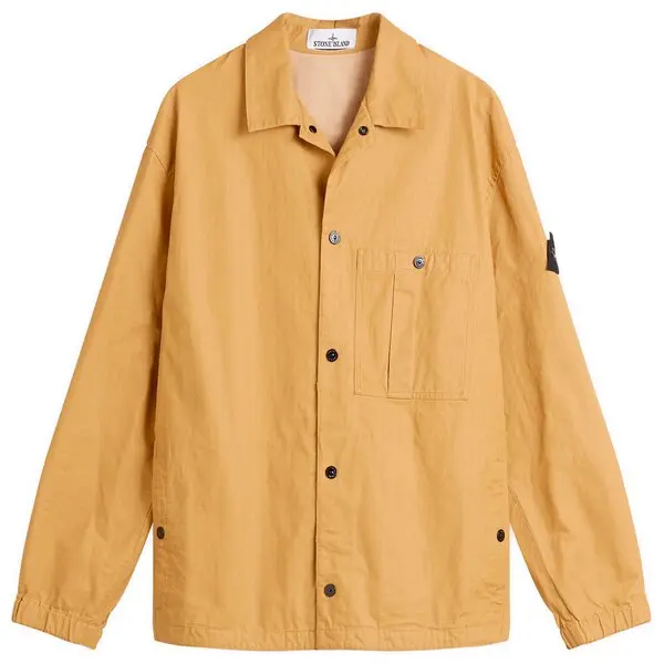 Stone Island Double Coated Cotton Ripstop Shirt Jacket - Mustard