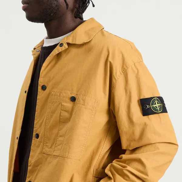 Stone Island Double Coated Cotton Ripstop Shirt Jacket - Mustard