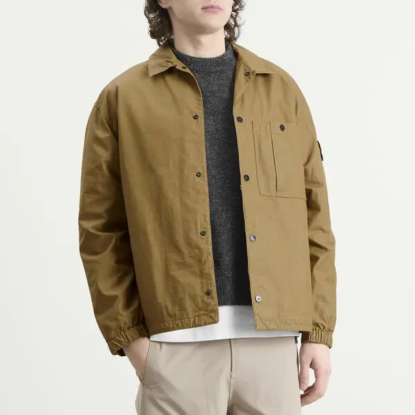 Stone Island Double Coated Cotton Ripstop Shirt Jacket - Military Green
