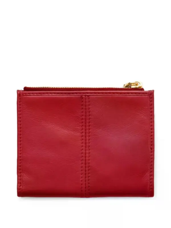 Prada Logo-plaque Leather Wallet - Red