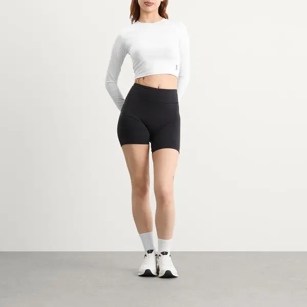 On Studio Long Sleeve Crop Top - White