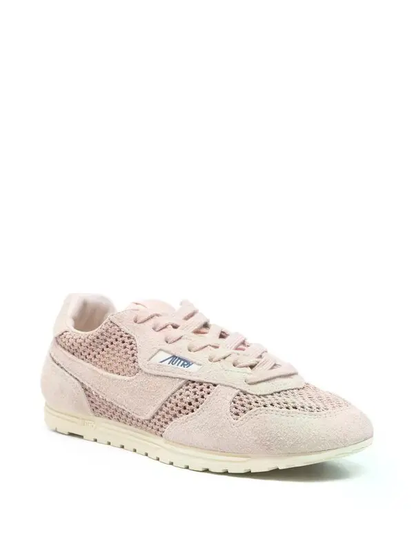 AUTRY Mesh Leather Sneakers - Pink