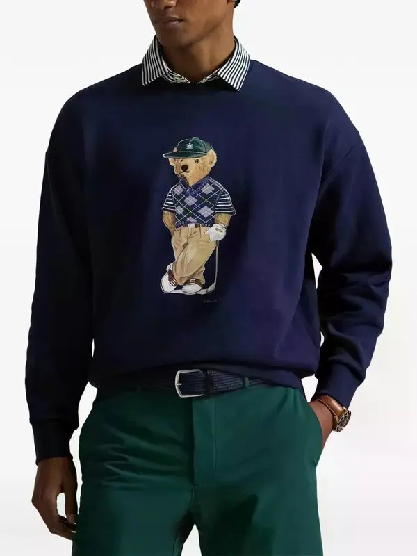Rlx Ralph Lauren Bear-print Sweatshirt - Blue