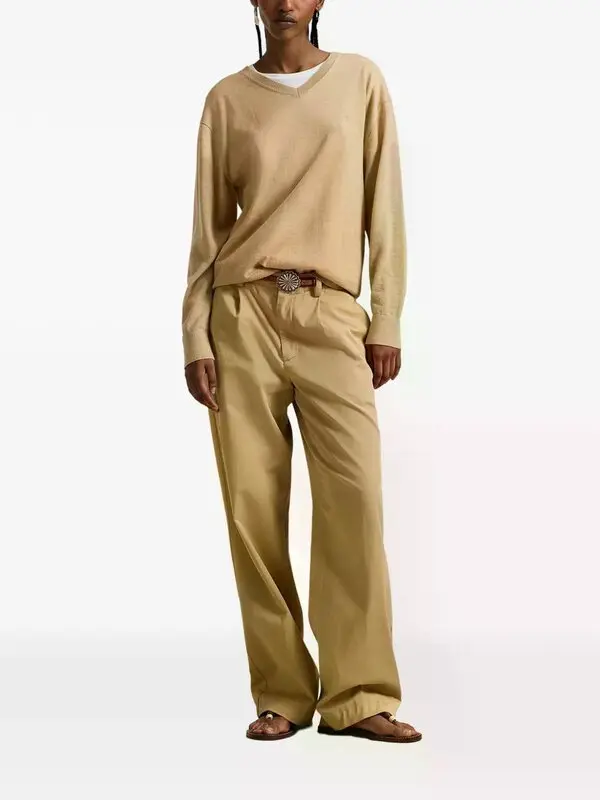 Polo Ralph Lauren V-neck Wool Sweater - Neutrals