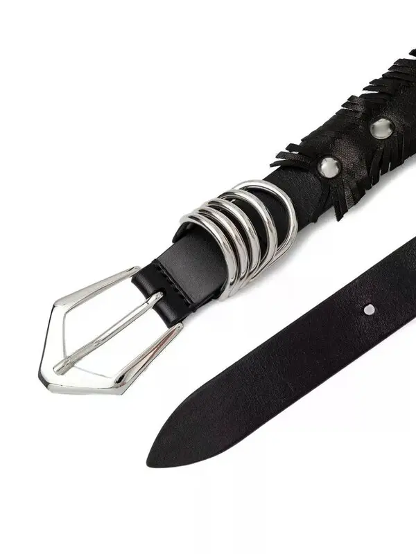 IRO PARIS Fringed Stud-embellished Belt