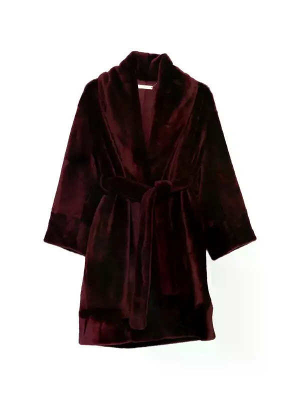 Nour Hammour Juno Belted Fur Coat