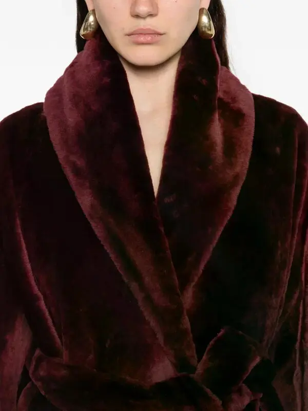 Nour Hammour Juno Belted Fur Coat