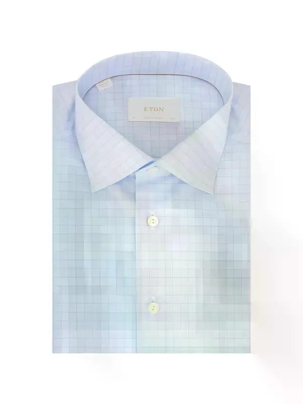 Eton Checked Shirt - Blue