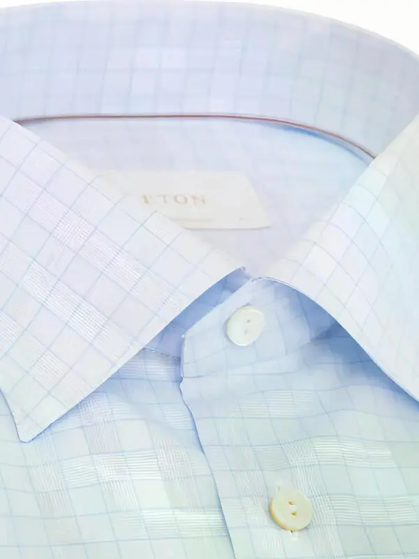 Eton Checked Shirt - Blue