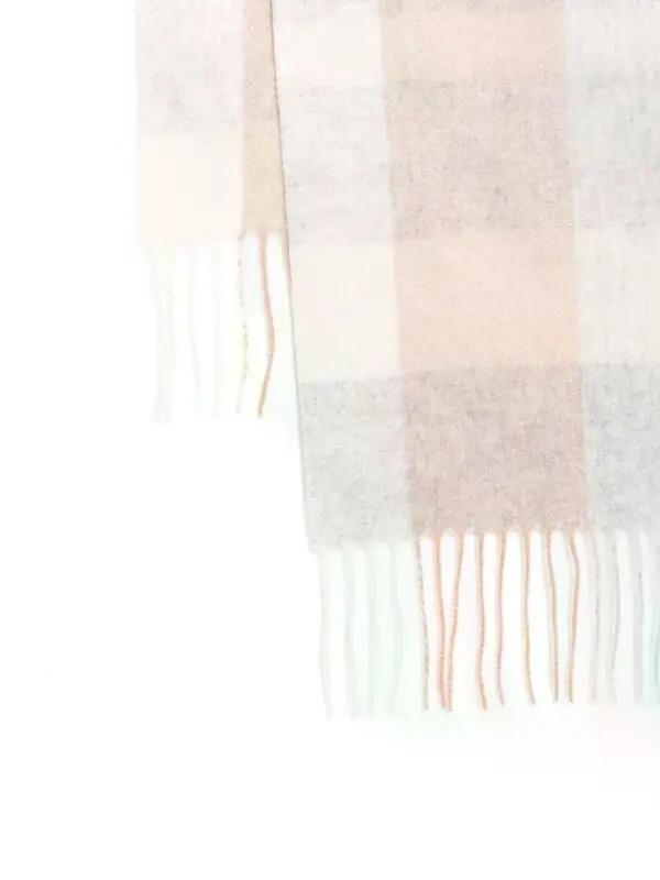N.peal Checked Cashmere Scarf - Grey