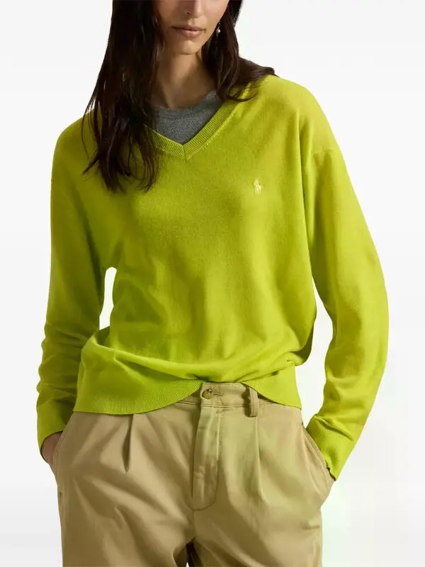 Polo Ralph Lauren Merino V-neck Sweater - Green