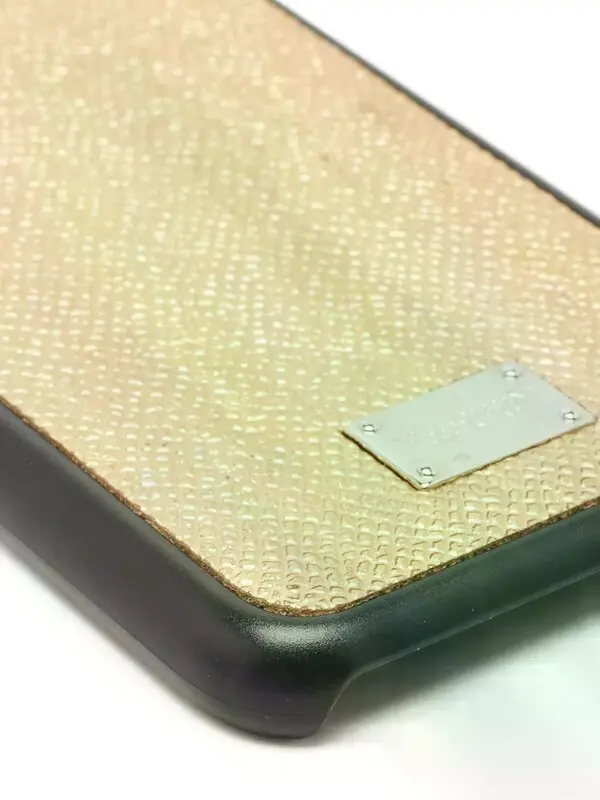 Dolce & Gabbana Leather Iphone 7 Case - Gold