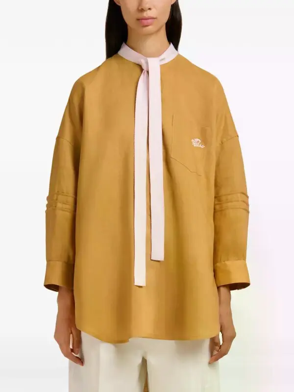 Marni Embroidered Logo Pocket Shirt