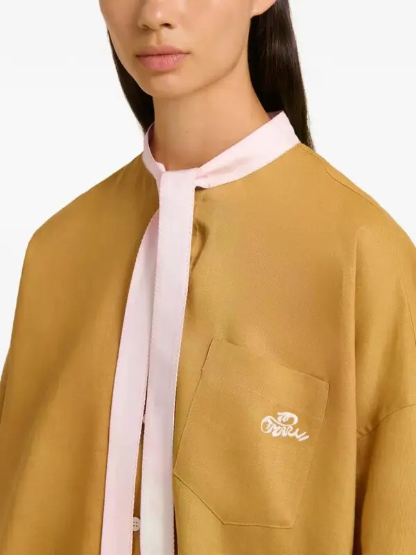 Marni Embroidered Logo Pocket Shirt
