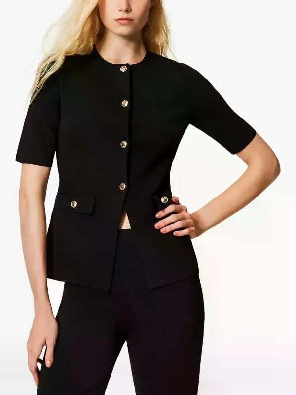 TWINSET Button-up Cardigan With Gold-tone Buttons