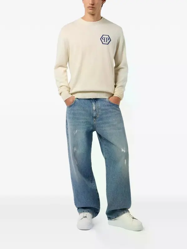 Philipp Plein Jacquard Hexagon Cashmere Knitwear